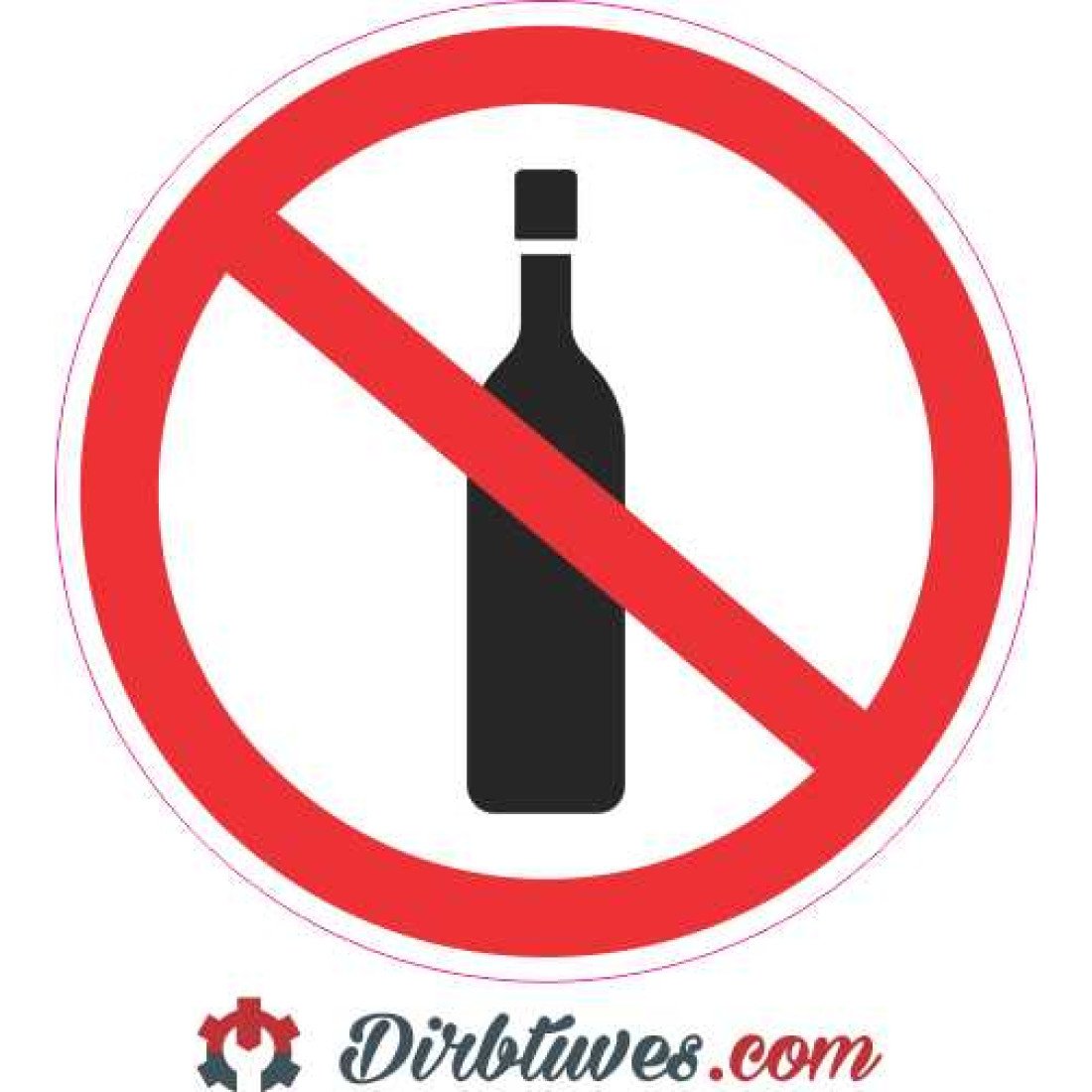 Lipdukas Draudžiamas alkoholis - LPDD00154