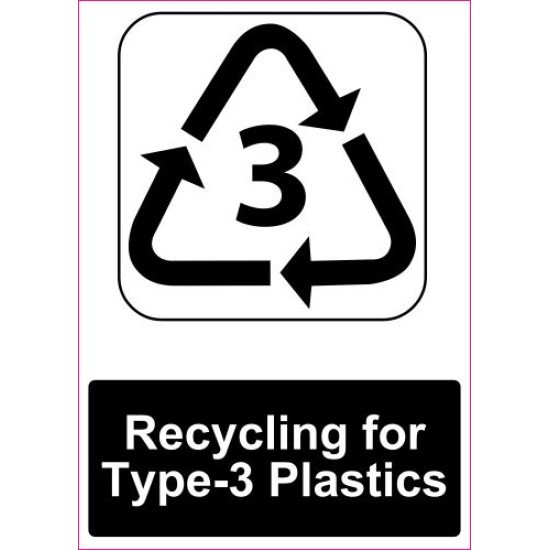 Lipdukas Recycling Type-3 Plastics - LPD123378