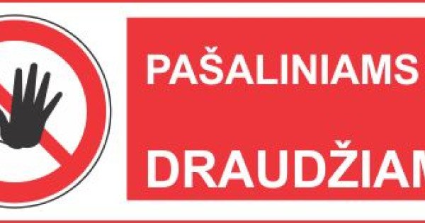 Lipdukas Pašaliniams įeiti Draudžiama - LPD123047