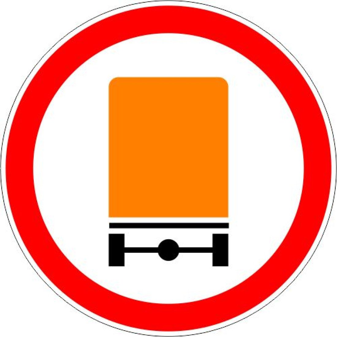 Lipdukas Važiuoti su pavojingais kroviniais draudžiama kelio ženklas ...