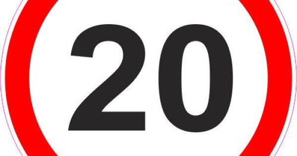 Lipdukas Ribotas greitis 10 kelio ženklas 329 - LPK000037