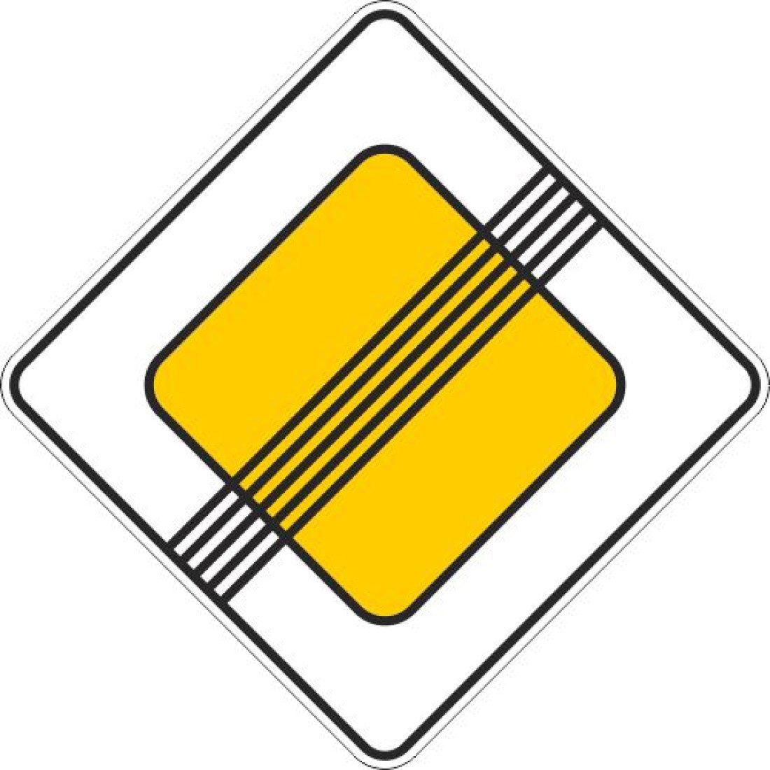 Lipdukas Pagrindinio kelio pabaiga kelio ženklas 202 - LPK000002